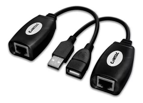 Extensor Usb Atraves De Cabo Ethernet Comtac 9312 Cor Preto