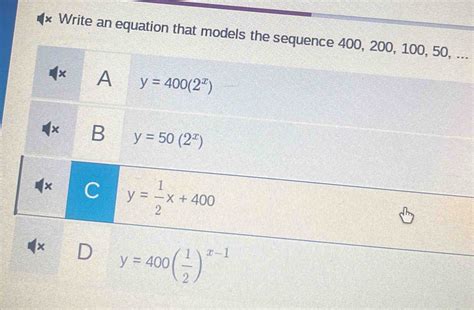 X Write An Equation That Models The Sequence 40 Algebra