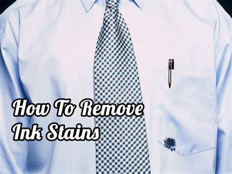 How To Remove Ink Stains