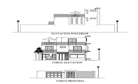 Bungalow Building Structure Detail Elevation 2d View Layout Dwg File Building Structure