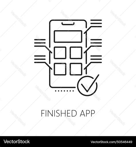 Finished App Web Develop And Optimization Icon Vector Image