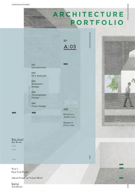 Dip Architectural Portfolio Final Year Project Singapore Polytechnic