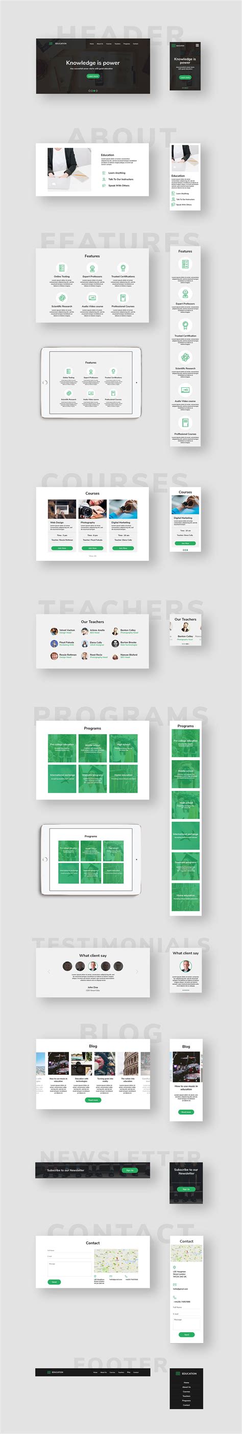 Adobe XD Freebie EDUCATION Behance