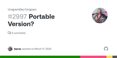 Portable Version · Issue 2997 · Unigramdevunigram · Github