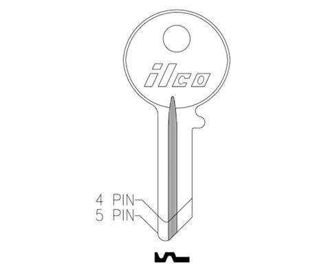 Ilco Key Chicago Kp2 Sc1041r