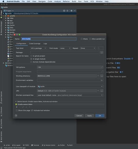 Run All Unit Tests In Android Studio Stack Overflow
