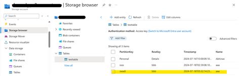 Performing Simple Azure Table Storage Rest Api Operations Using Curl Command Microsoft
