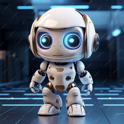 Premium Ai Image A Cute Ai Bot Futuristic Style Friendly Highest Detail