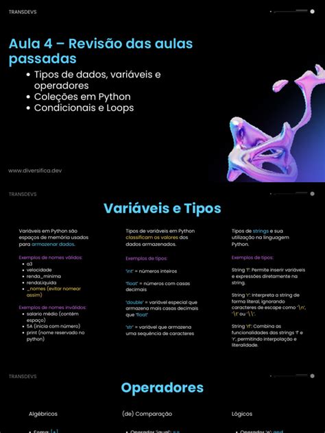 Fundamentos De Python Variáveis E Loops Pdf Python Linguagem De