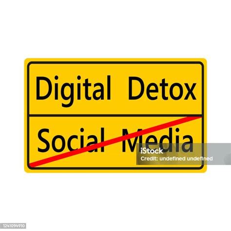 기술에서 멀리 시간을 보내고 싶은 사람들을위한 디지털 해독 노란색 스티커 소셜 미디어가 없습니다 벡터 일러스트레이션 0명에 대한 스톡 벡터 아트 및 기타 이미지 Istock