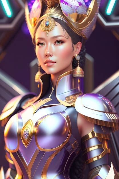 Premium Ai Image Robot Girl