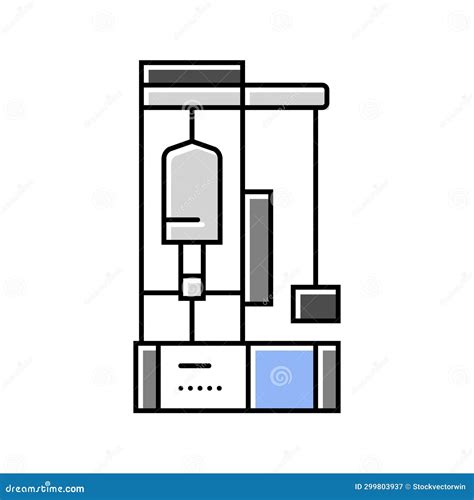Creep Testing Materials Engineering Color Icon Vector Illustration