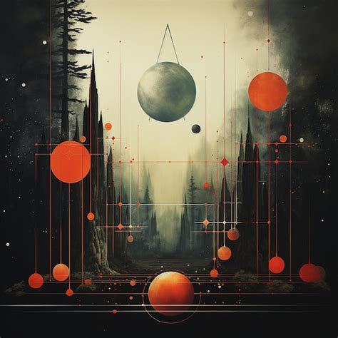 Premium Ai Image Mesmerizing Abstract Illustrations With Geometric Shapes