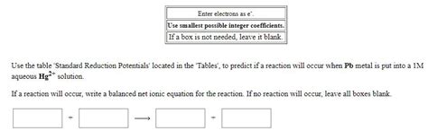 Solved Enter Electrons As E Use Smallest Possible Integer