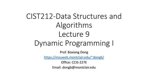 Lecture9 Dynamicprogrammingipdf