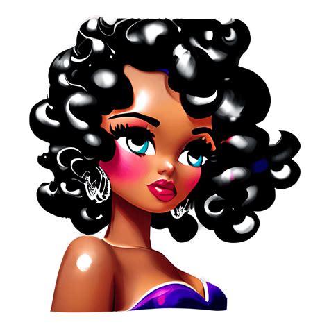Gorgeous Melanin Black Betty Boop Pin Up Girl · Creative Fabrica