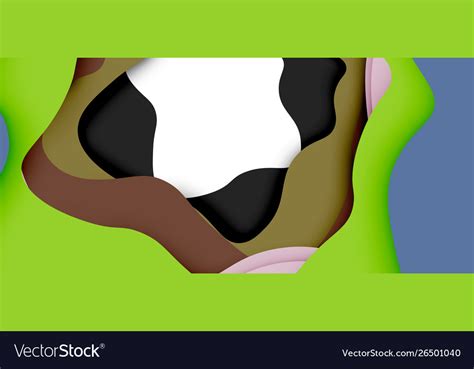 Abstract Geometric Pattern 3d Paper Layers Cut Vector Image