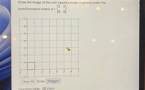Draw The Image Of The Unit Square Shown In Green Chegg Com