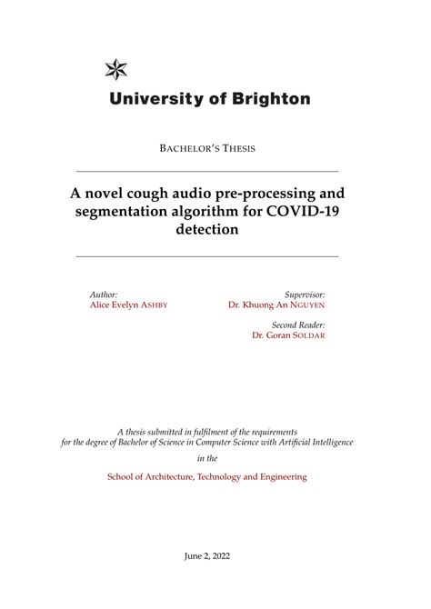 Pdf A Novel Cough Audio Pre Processing And Segmentation Algorithm For