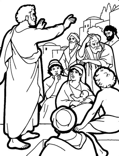 Paul Preaching Coloring Page Coloring Pages
