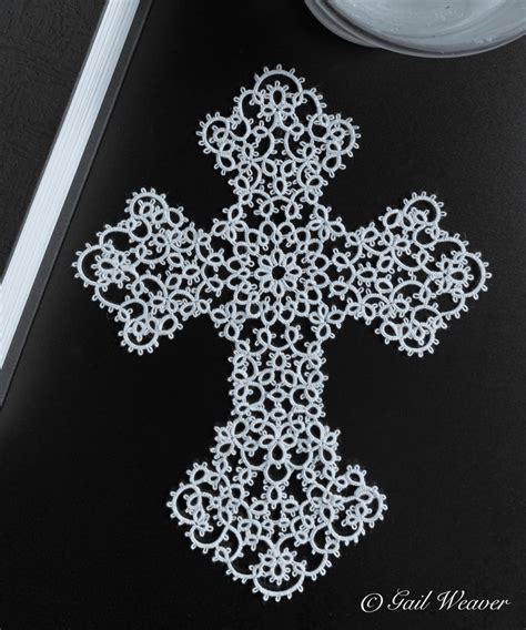 Pdf Shuttle Tatting Cross Pattern Etsy