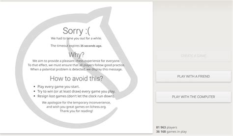 Temporary Ban On Games After Too Frequent Cancellations Goes Into Minus
