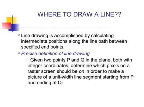line drawing algorithms computer graphics notes pptx