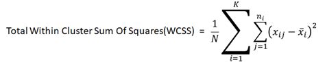 Statistics What Is The Correct Formula For Within Cluster Sum Of
