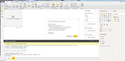 Numpy Powerbi Is Not Passing Over The Datafield To The Python Script