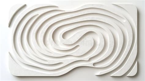 Abstract White Wave Pattern With Smooth Curves And Flowing Lines For