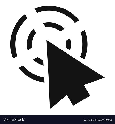 Cursor App Icon Simple Black Style Royalty Free Vector Image