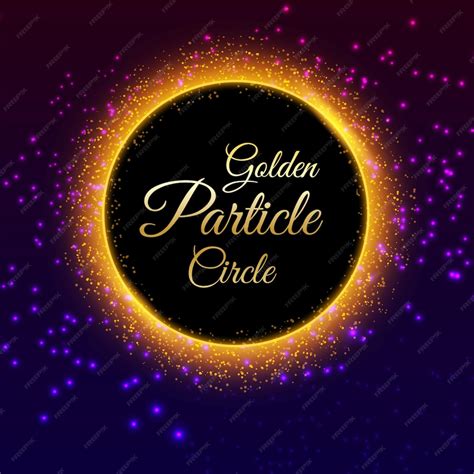 Premium Vector Golden Particles Circle Glow Effect