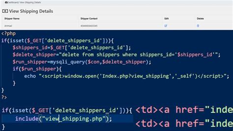 85 Delete Shipping Details From Database Table Using Php And Mysql Youtube