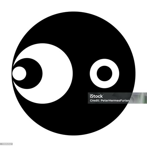 Symbol With Six Black And White Circles A Crop Circle Pattern Stock Illustration Download