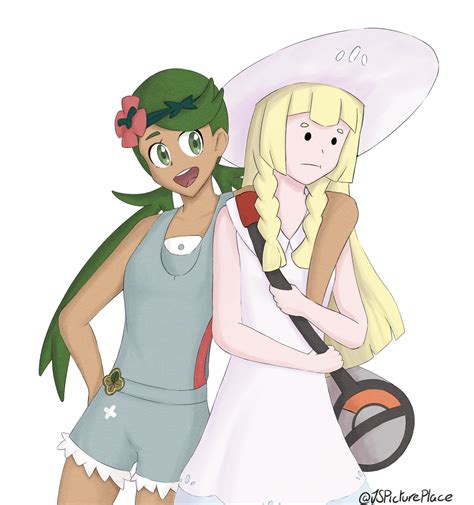 Pokemon SM Lillie And Mallow By SirWhintlebottoms On DeviantArt