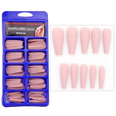 네일 가짜 관 아트 팁 긴 발레 리나 관 손톱 Abs 풀 커버 손톱 매니큐어 도구붙이는 네일 Aliexpress