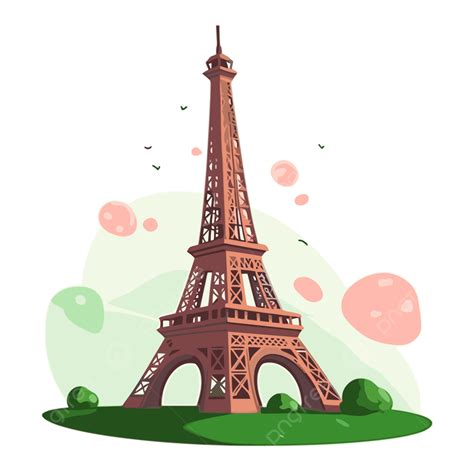 برج ايفل المتجه ملصق قصاصة فنية رسم توضيحي لبرج إيفل ملصق قصاصة فنية