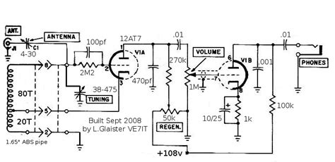 Tube Regenerative Receiver Schematic Project A Simple One Valve
