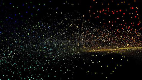 Futuristic Abstract Colorful Waveform Digital Balls Technology Surface