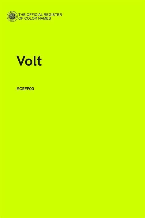 Volt Color Color Design Inspiration Brand Color Palette Color
