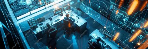 Top View Of An Department Efficiently Installing Secure Network Infrastructure And Advanced