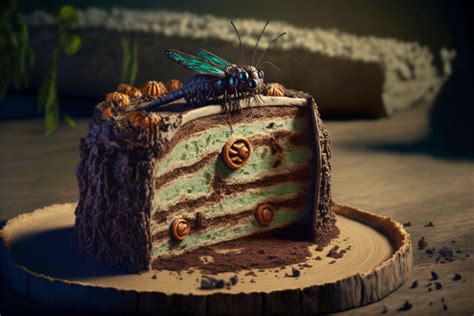 Cake Slice With Alien Grasshopper By Obsidianplanet On Deviantart