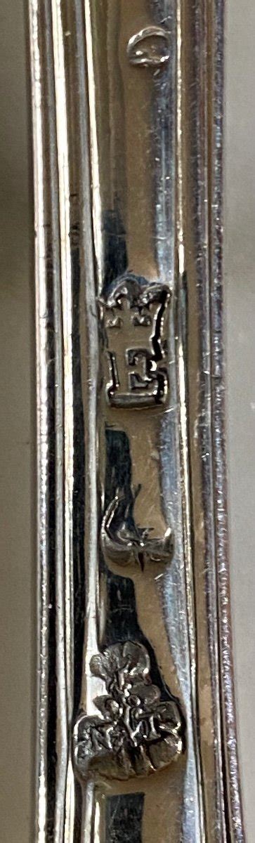 Proantic 12 Place Settings Silver Shell Fillets 18th Century