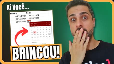Como Inserir Datas Com Um Mini Calendário No Excel Datepicker