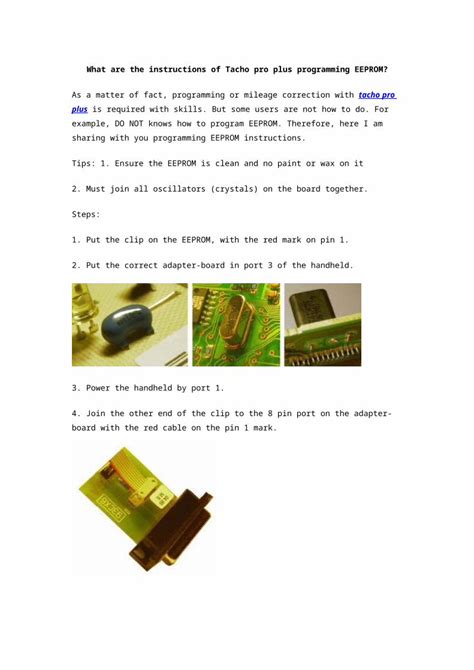 DOCX What Are The Instructions Of Tacho Pro Plus Programming Eeprom