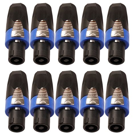 10Pcs 4 Pin Speaker Power Amplifier Connector NL4F Grandado