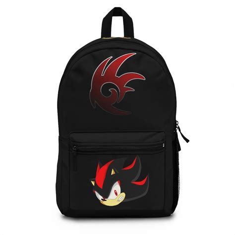 Shadow The Hedgehog Backpack Sonic Backpack Video Game Etsy