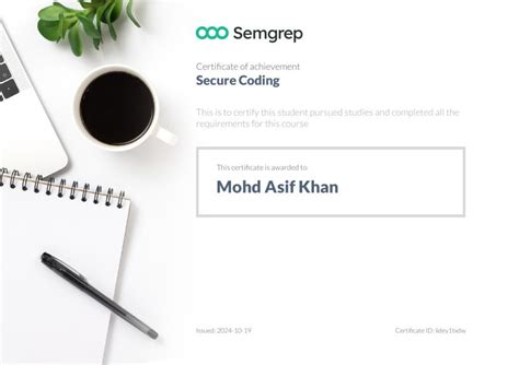 Securecoding Semgrep Cybersecurity Professionaldevelopment Softwaredevelopment Mohd Asif Khan
