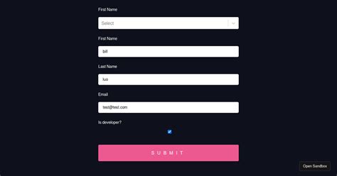 React Hook Form Defaultvalues Codesandbox