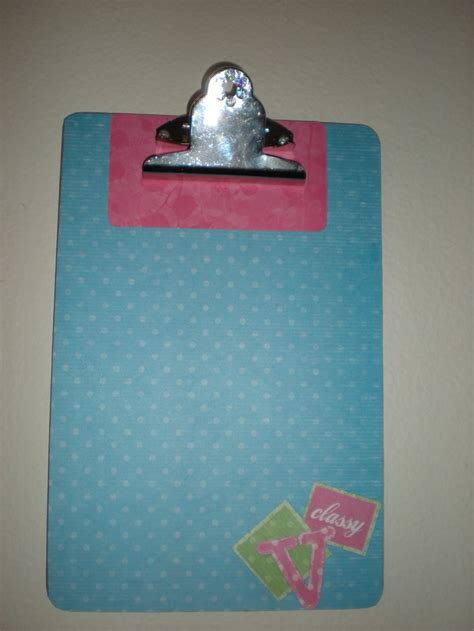 Small Clipboard Scrapbook Paper And Modge Podge